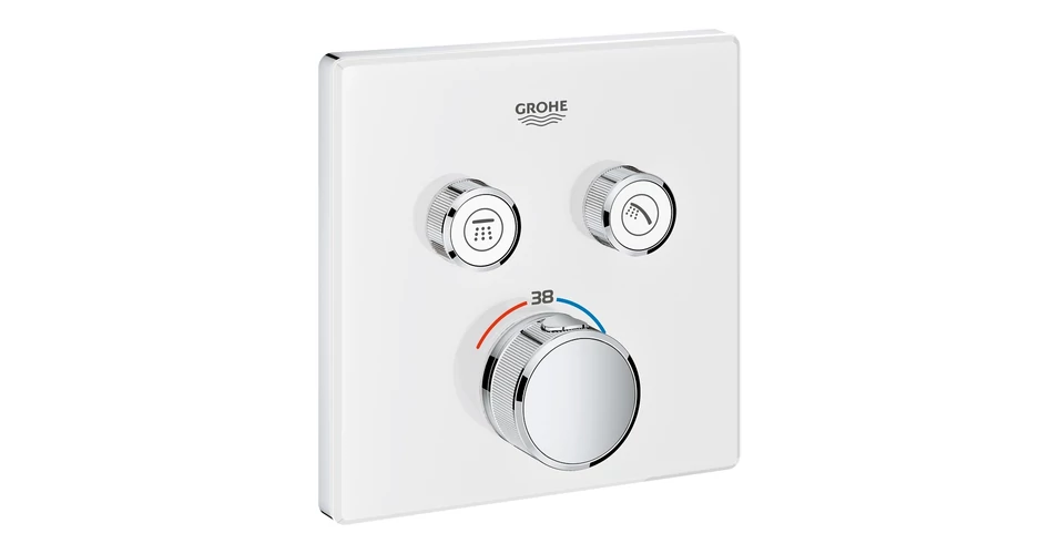 Grohe Grohtherm SmartControl termosztátos színkészlet, fehér üveg ...