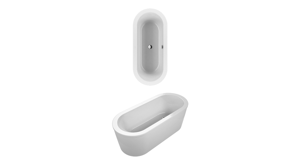 Villeroy & Boch Loop & Friends, Duo, 180x80 cm szabadon álló fürdőkád ...